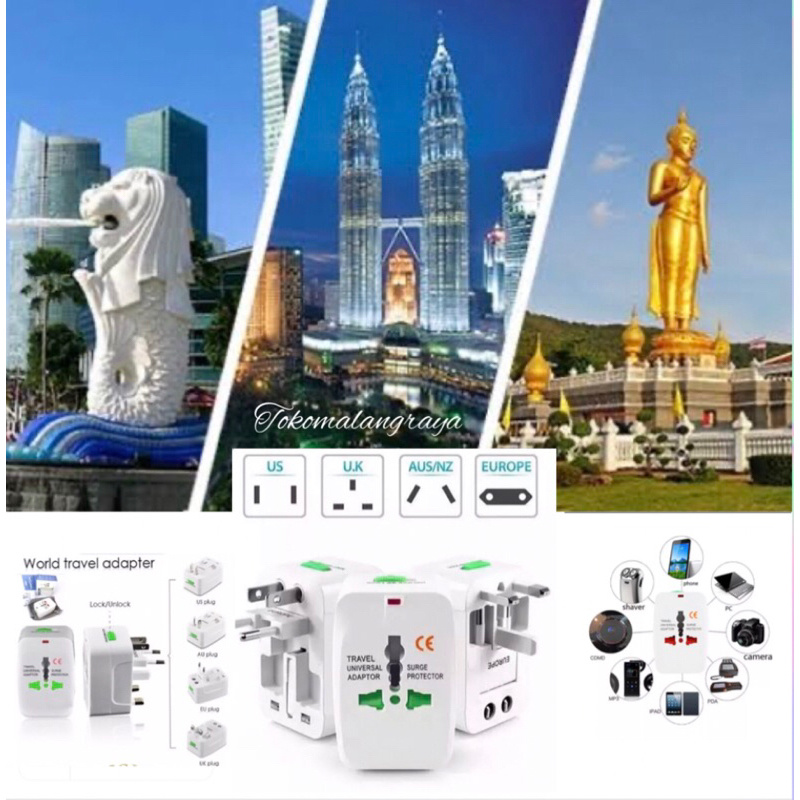 Jual travel adaptor/universal travel adaptor/colokan adaptor luar ...