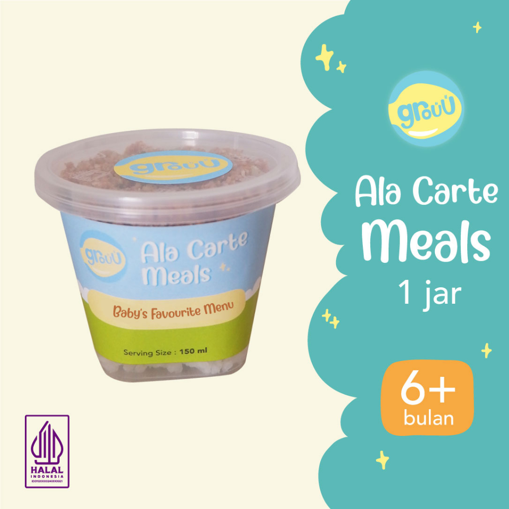 Jual Grouu - Bubur Bayi MPASI - Alacarte Meal 1 Jar - Makanan Bayi NO ...