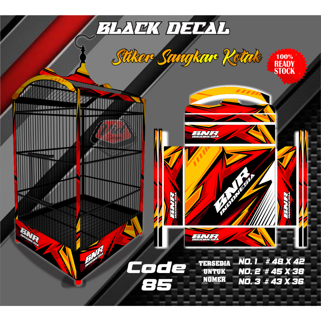 Jual Stiker Sangkar Kotak Decal Bnr Burung Kacer Cuca Ijo Kenari Motif ...