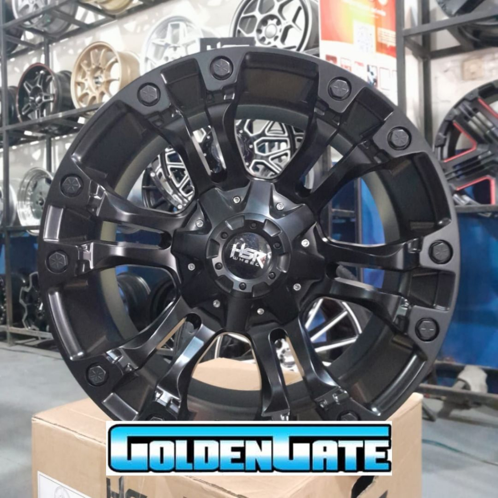 Jual velg mobil R18 pelak offroad HSR LUMBIS ring 18x9 hitam bisa ...