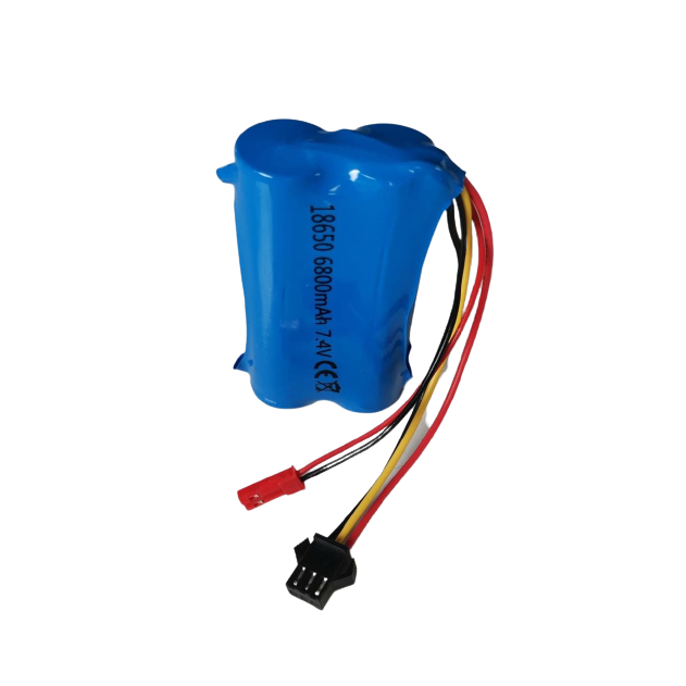 Jual Baterai RC 2S 6800mAh 7,4V 7.4V 2x 18650 Soket Double SM Hitam ...