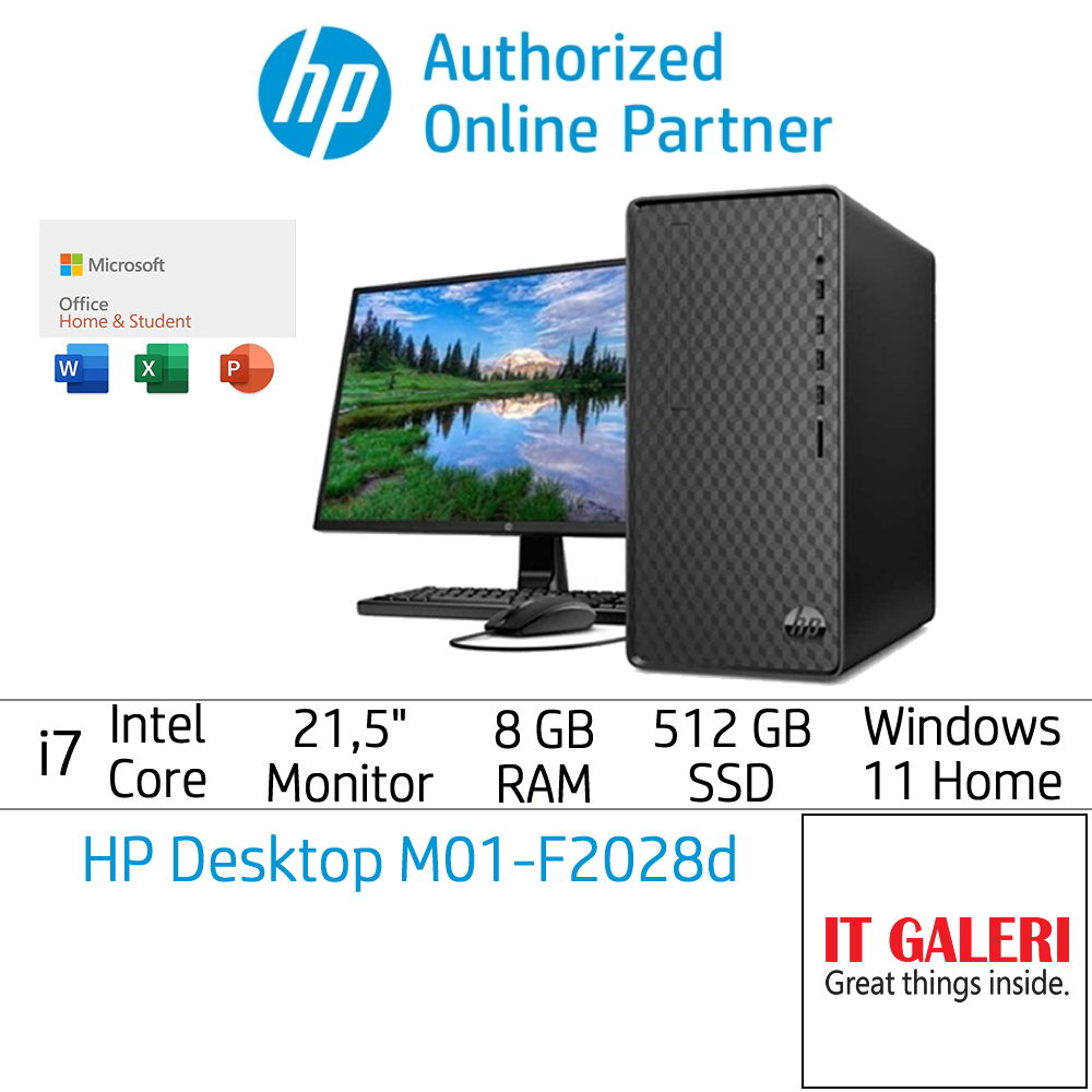 Jual HP PC DESKTOP M01-F2028D Intel Core i7-1200 - 8GB - 512GB - 21.5 ... Jual HP PC DESKTOP M01-F2028D Intel Core i7-1200 - 8GB - 512GB - 21.5 ...