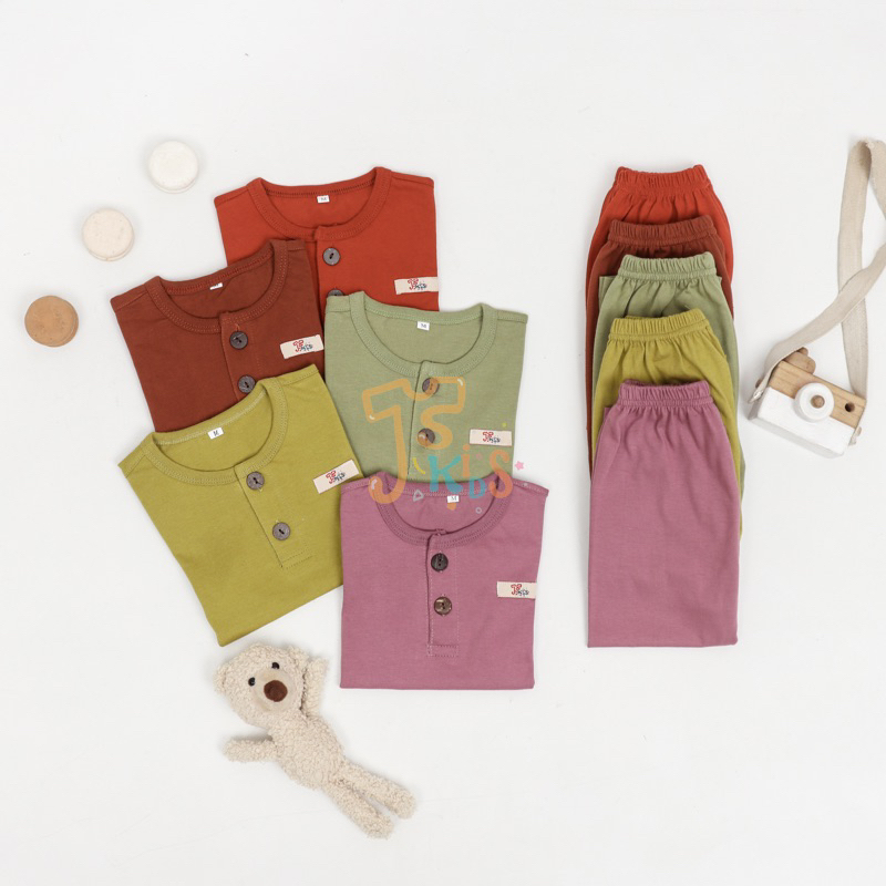 Jual JISA Kids - NEW COLOR Baju Anak / Setelan Anak Kancing Depan Baju ...