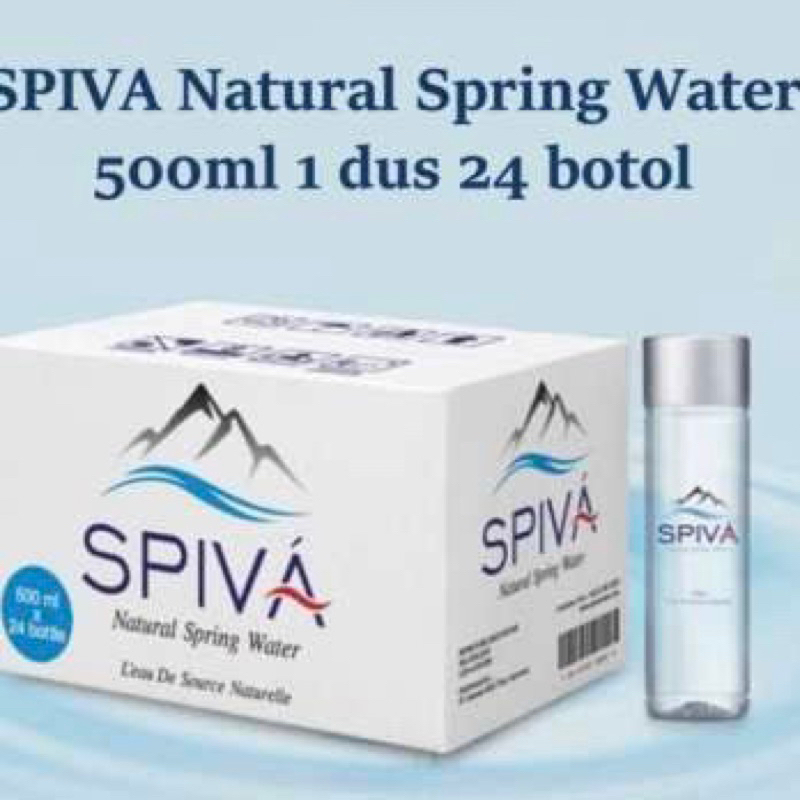 Jual Spiva Air Mineral Natural Spring Water 500ml 1 Dus / Karton isi 24 ...