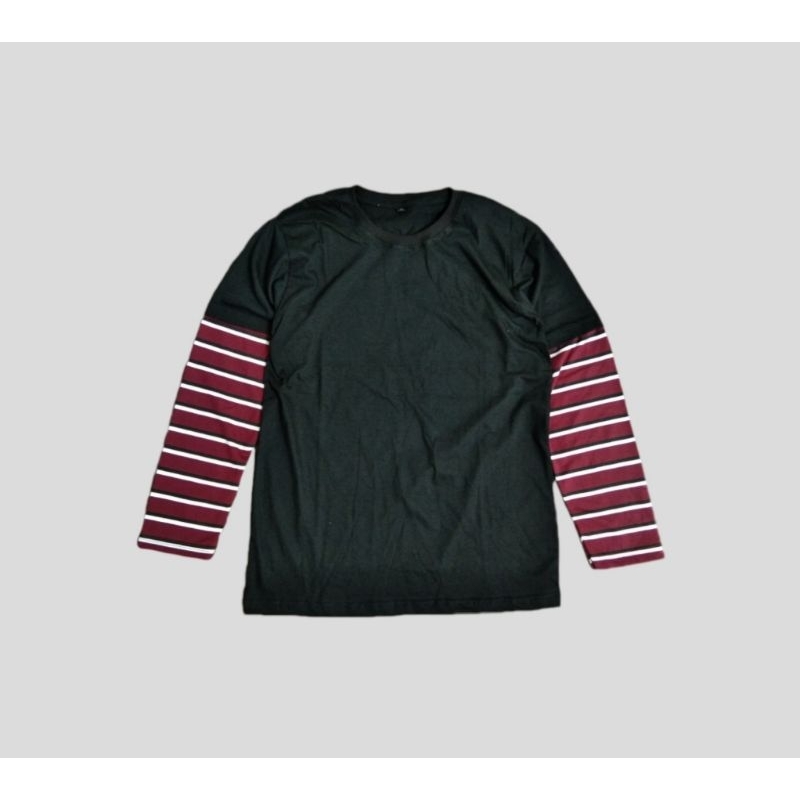 Jual Baju polosan lengan panjang longsleve | Shopee Indonesia