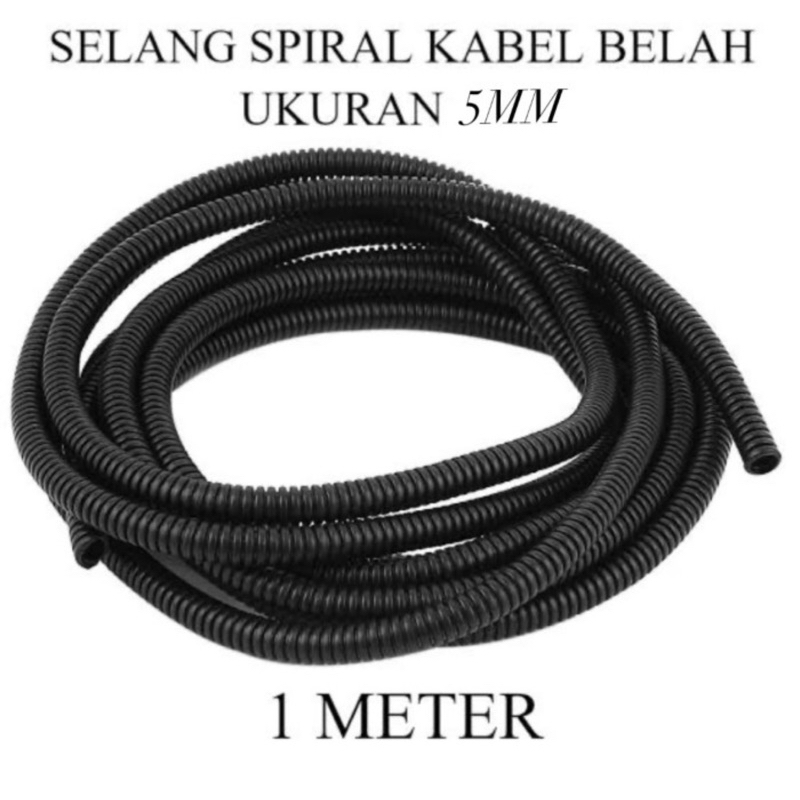 Jual Selang Spiral Kabel Belah / Selang Pelindung Kabel 5mm Per 1 Meter ...