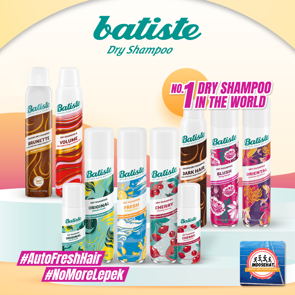 Jual BATISTE Dry Shampoo - Shampo Kering Perawatan Penyegar Pembersih ...