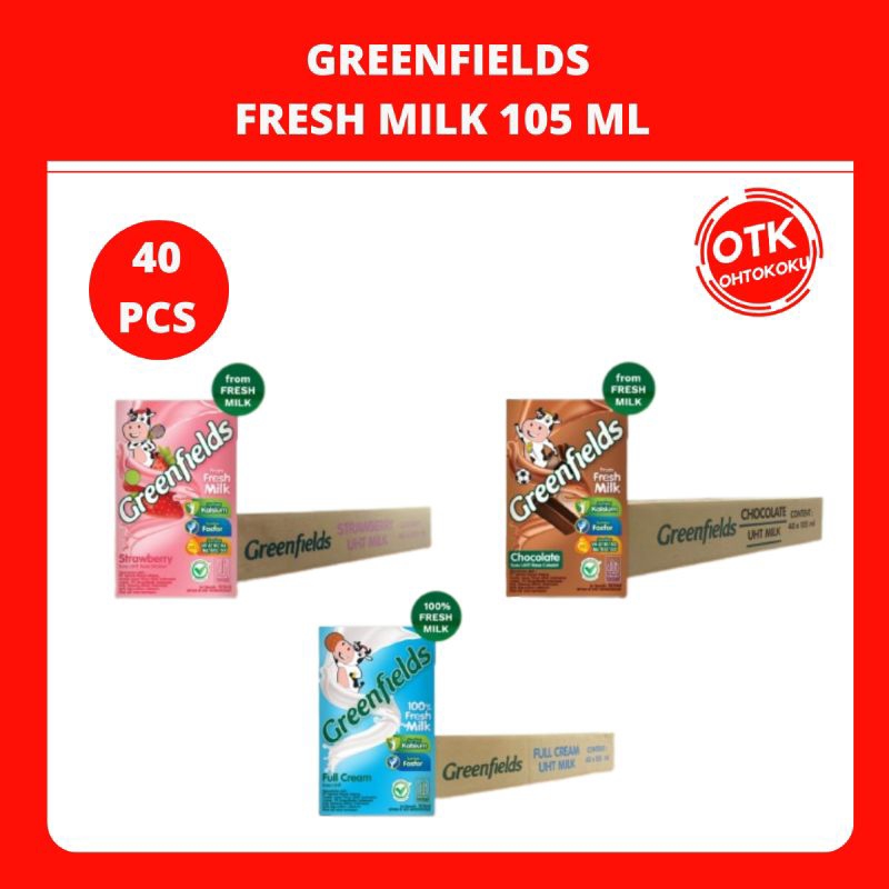 Jual SUSU UHT GREENFIELDS 105 ML - 1 DUS | Shopee Indonesia