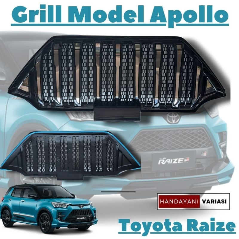Jual Front Grill Depan Toyota Raize Grill Depan Model Apollo | Shopee ...