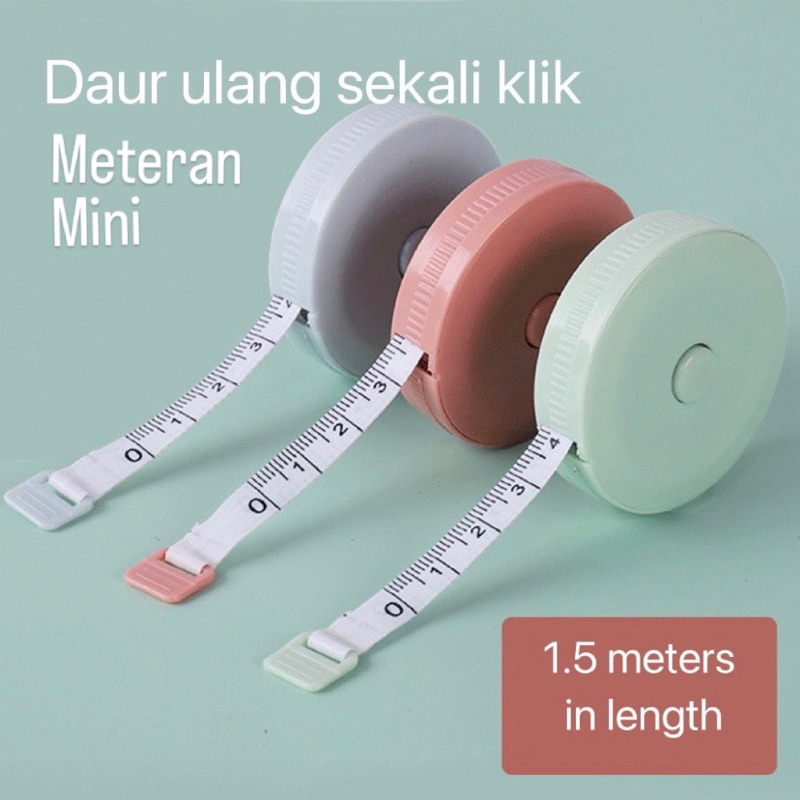 Jual Meteran Mini Gulung 150Cm Pengukur Lingkar Perut Baju Jahit ...