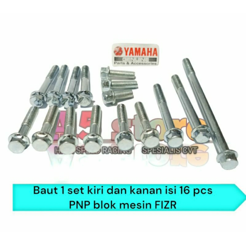 Jual BAUT Block f1zr 1 SET KIRI DAN KANAN ISI 16 PCS PNP BLOK MESIN FIZR | Shopee Indonesia