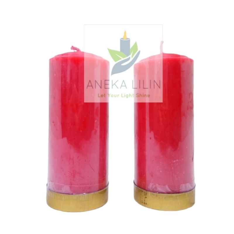 Jual Lilin Merah Jumbo/ Lilin Ibadah Sembayang Dekorasi 1/2 Kati Isi ...