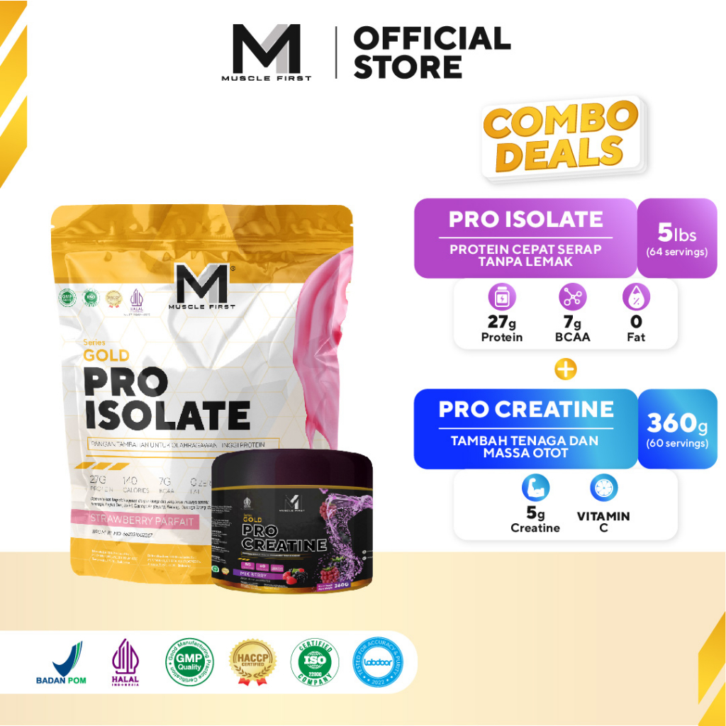 Jual [BUNDLE] MUSCLE FIRST Pro Isolate 5lbs + Pro Creatine 360gr ...