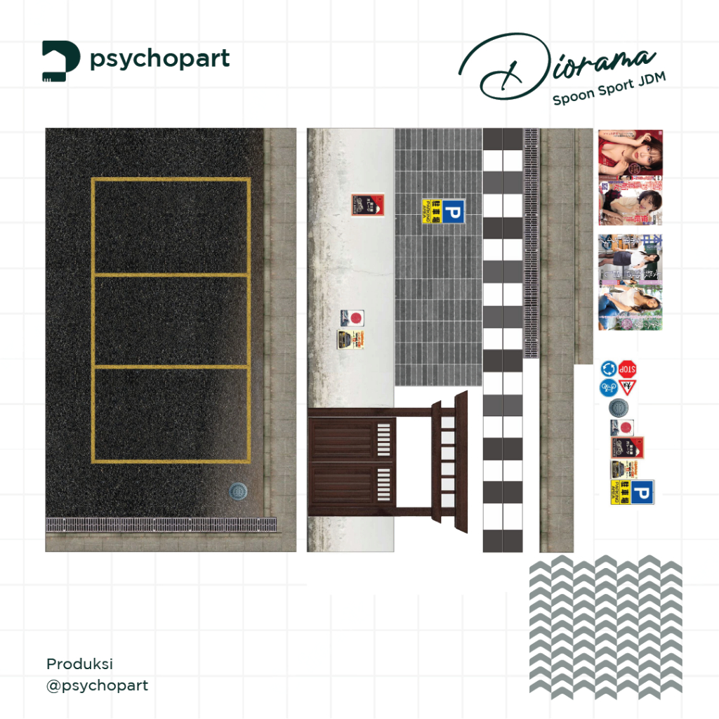 Jual Diorama Papercraft Realistik Japan Parking Lot 1/64 | Shopee Indonesia