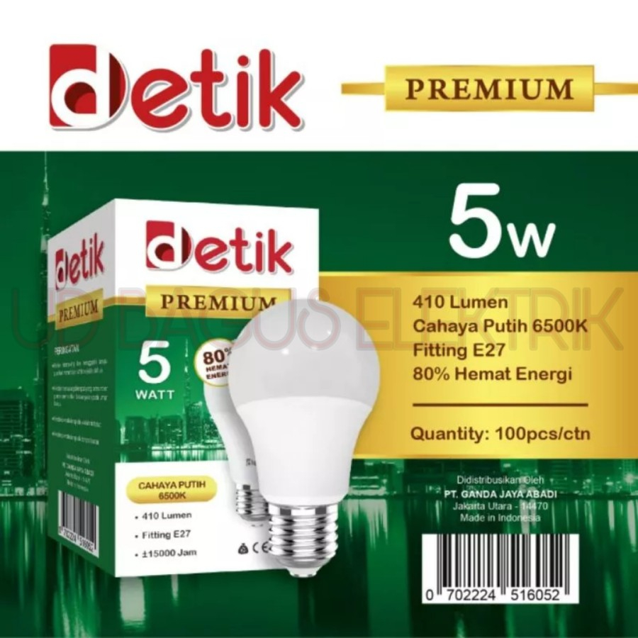 Jual LAMPU LED DETIK 5W - BOHLAM LED BULB - SNI - KWALITAS PREMIUM TERANG | Shopee Indonesia