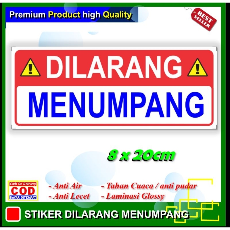 Jual Stiker dilarang menumpang sticker ketertiban keamanan berkendara ...
