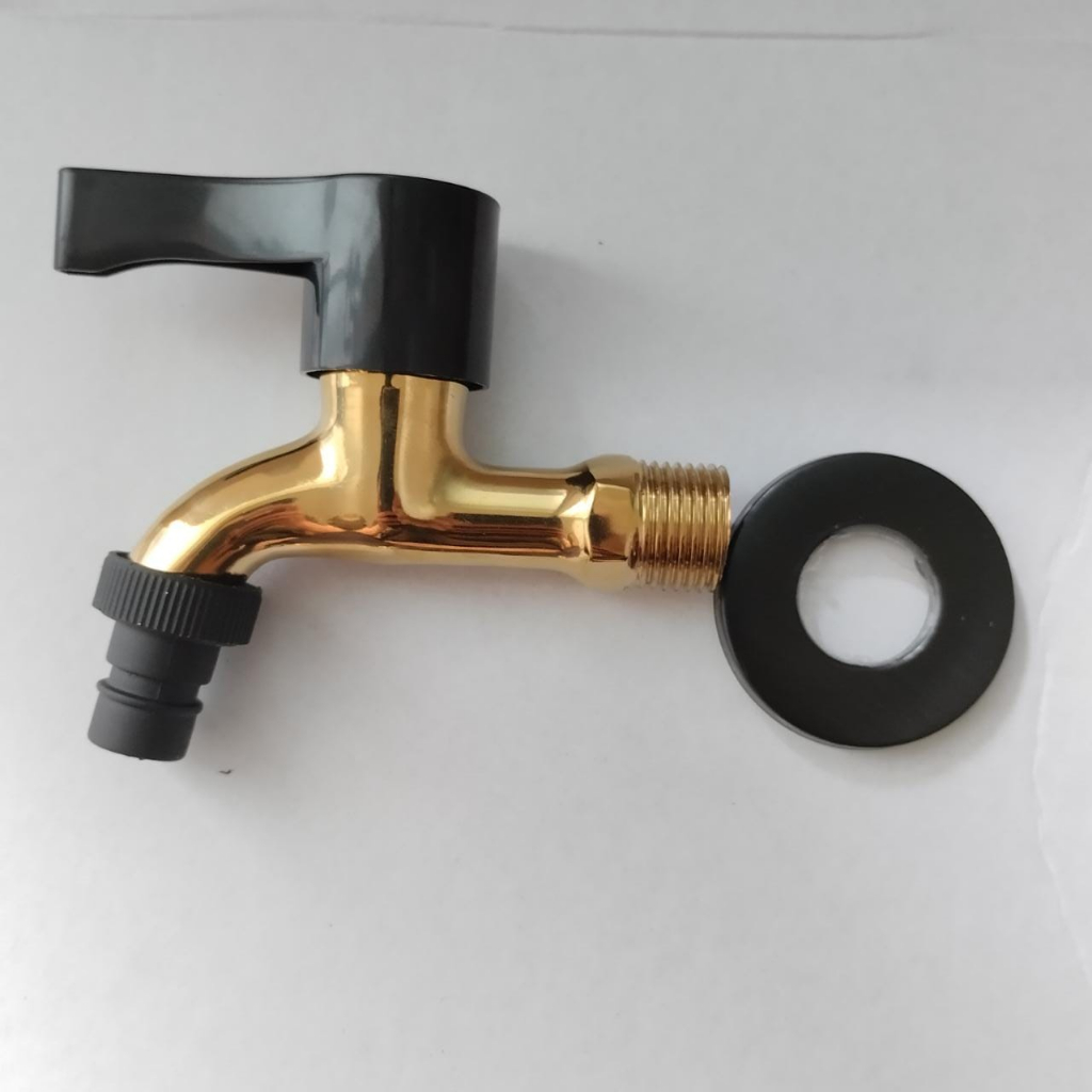 Jual Kran Tembok GOLD BLACK TERBARU | Kran Air Tembok dan Taman 1/2 ...