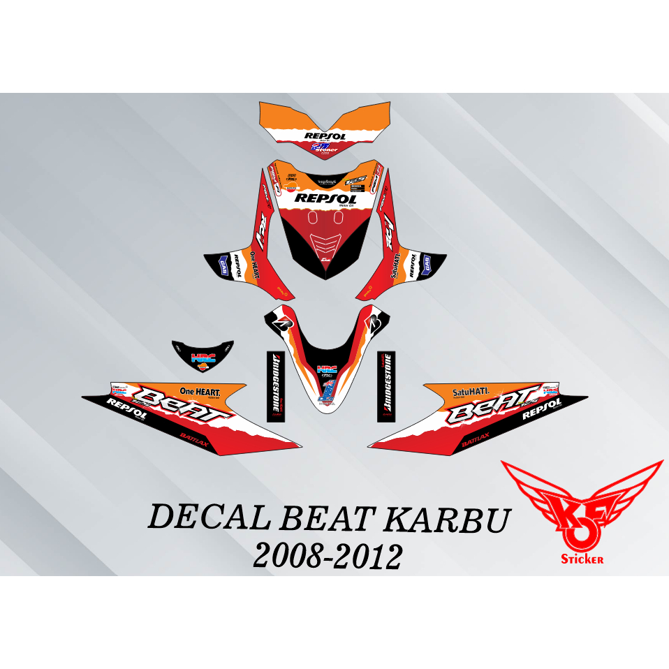 Jual DECAL STIKER / STICKER HONDA BEAT KARBU 2008-2012 REPSOL | Shopee ...