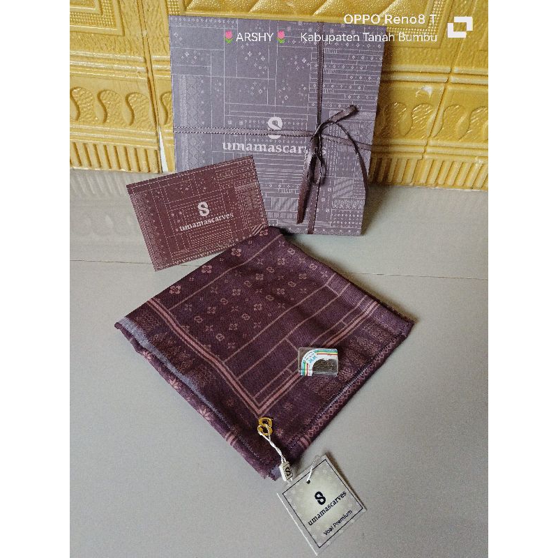 Jual UMAMA SCARVES / UMAMA PREMIUM BOX / jilbab segi empat unama ...