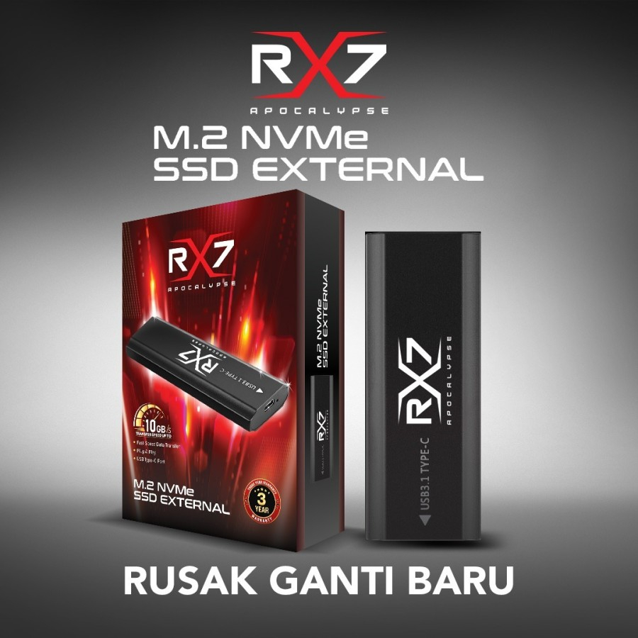 Jual Ssd M2 Nvme External 128Gb Rx7 / Enclosure M2 Nvme + M2 Nvme 128Gb ...