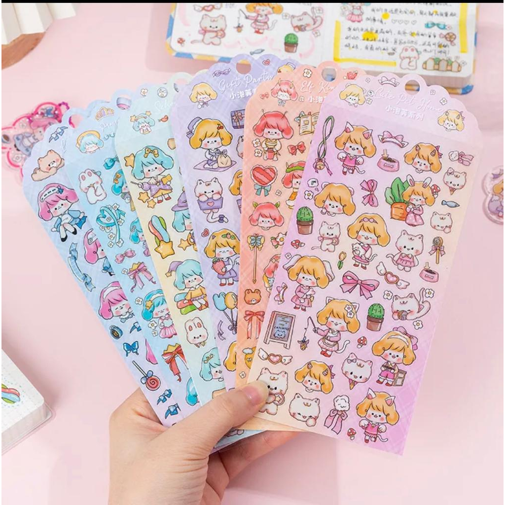 Jual STICKER HOLOGRAM ALA ANAK KOREA / STICKER LUCU ANEKA KARAKTER ANAK ...
