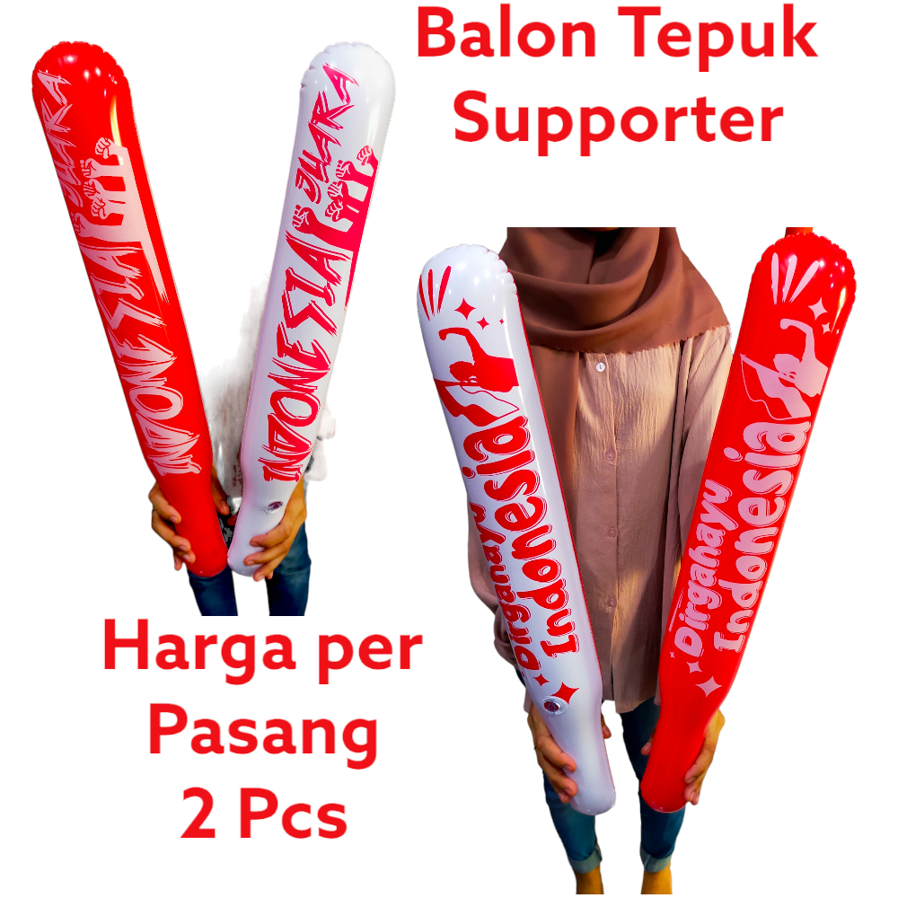 Jual Sepasang 2 Pcs Balon Tepuk Suporter Supporter Pentungan Lomba ...