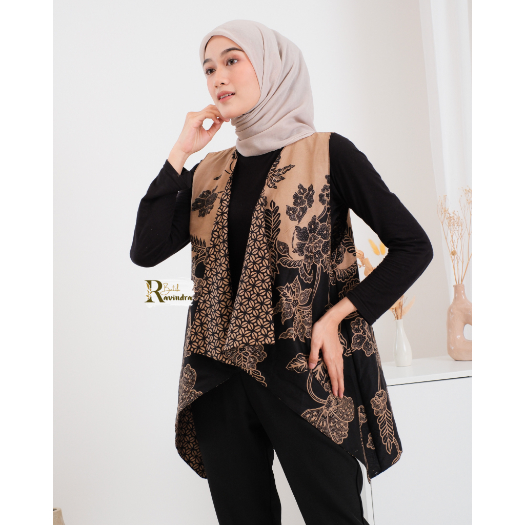Jual Outer Batik Rompi Batik Bolak Balik Dua Motif | Shopee Indonesia
