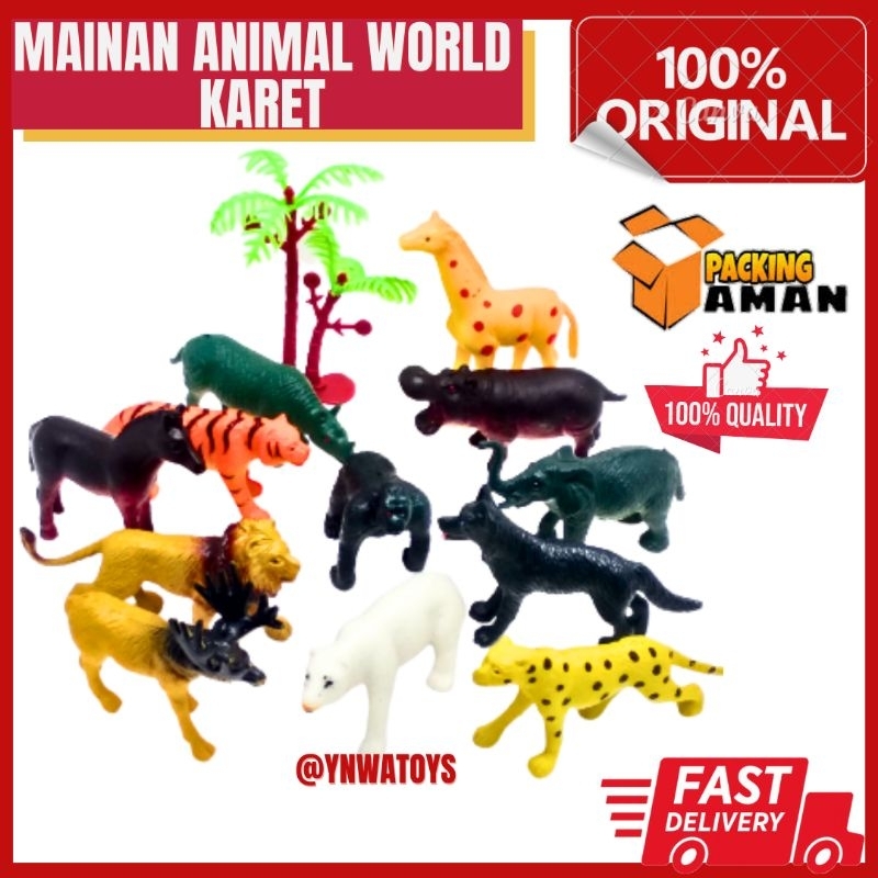 Jual MAINAN ANAK HEWAN HEWANAN ANIMAL BINATANG KARET PLASTIK/MAINAN ...