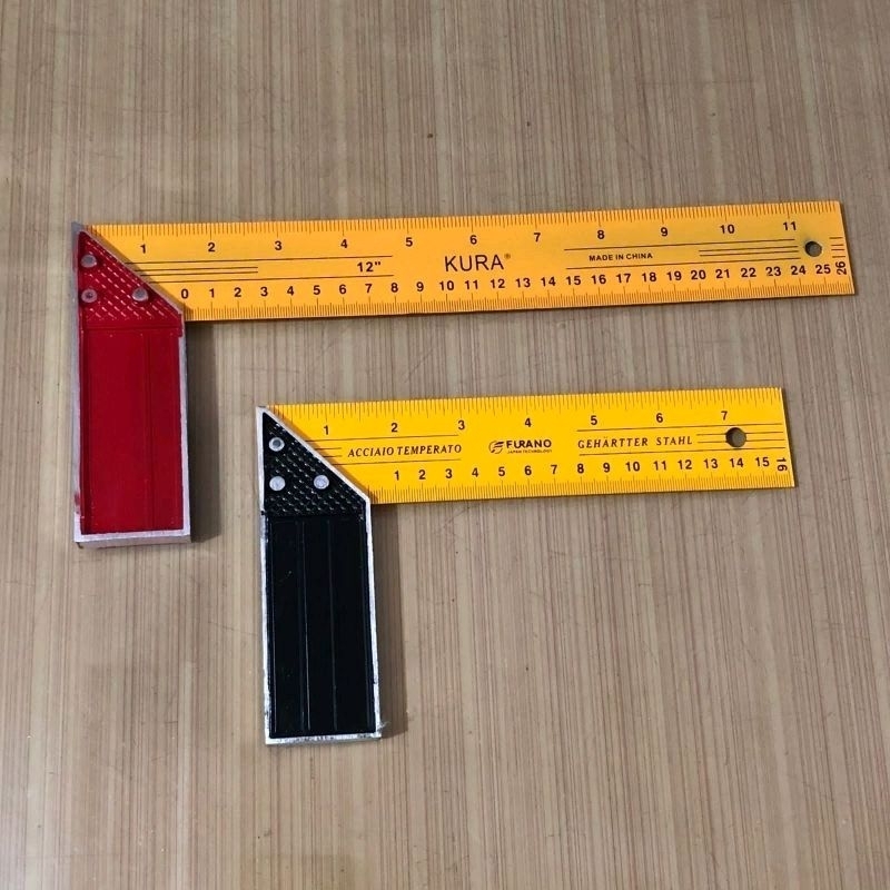 Jual penggaris siku tukang 20cm 8" 30cm 12"/ siku meter tukang murah ...