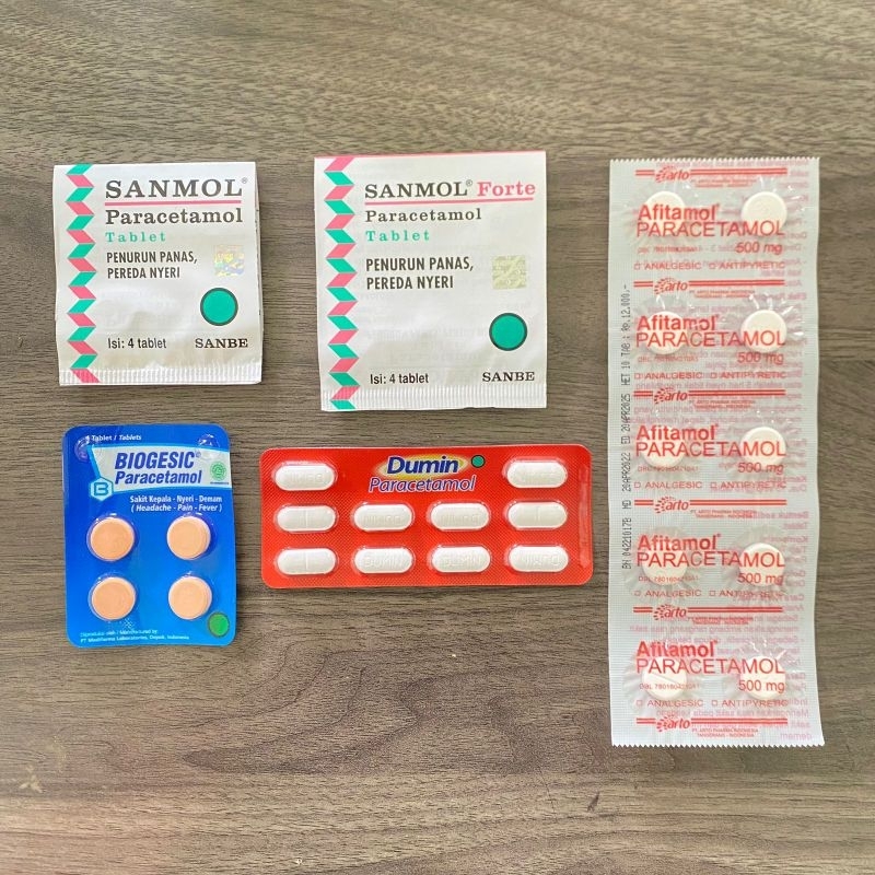Jual Obat Penurun Demam & Pereda Nyeri SANMOL/DUMIN/BIOGESIC/AFITAMOL ...