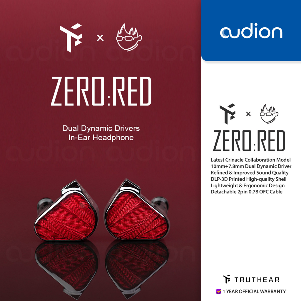 Jual TRUTHEAR X CRINACLE ZERO : RED Dual Dynamic Drivers 2pin In-ear ...