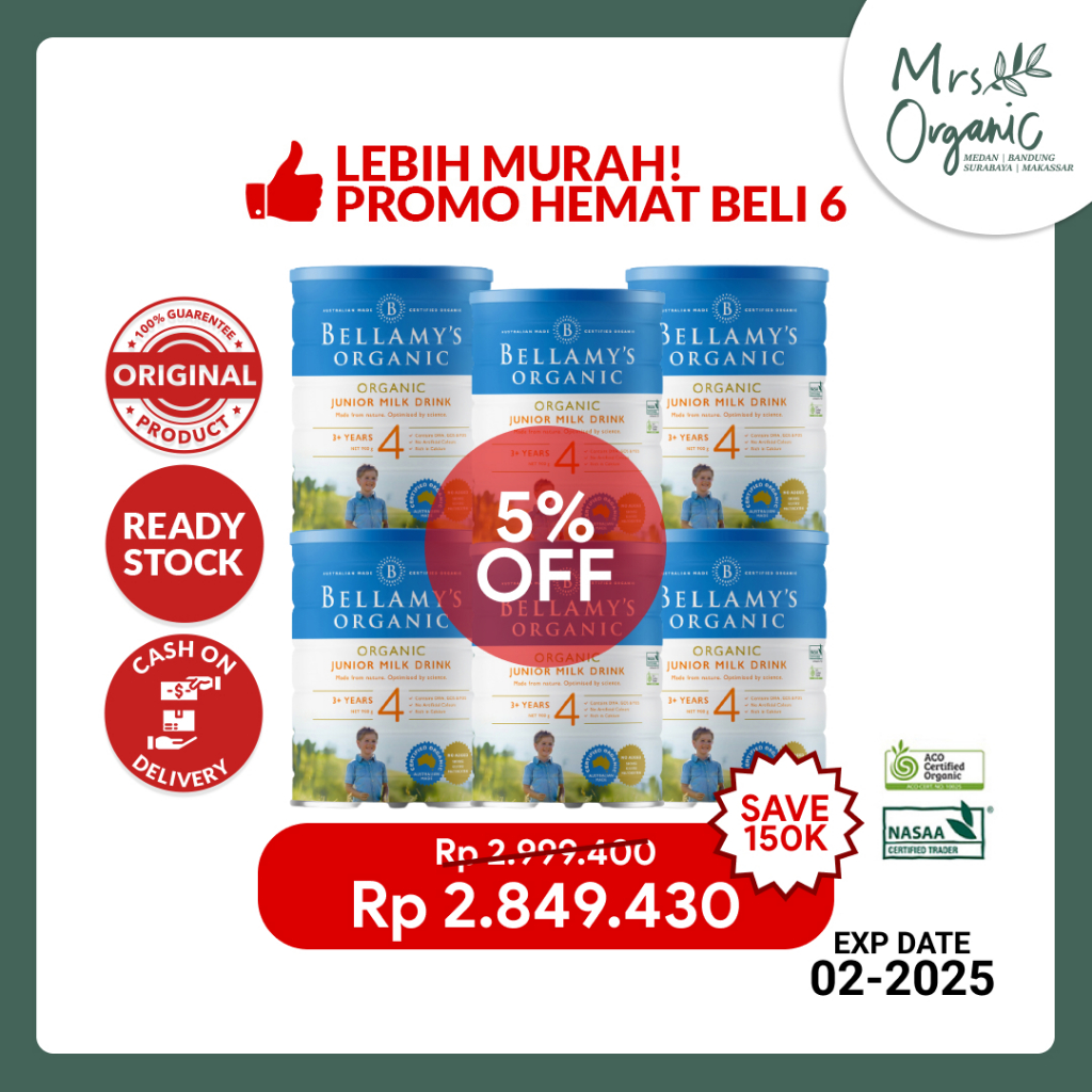 Jual BELI 6 Bellamys Bellamy s Organic Susu Formula Anak STEP 4 JUNIOR ...