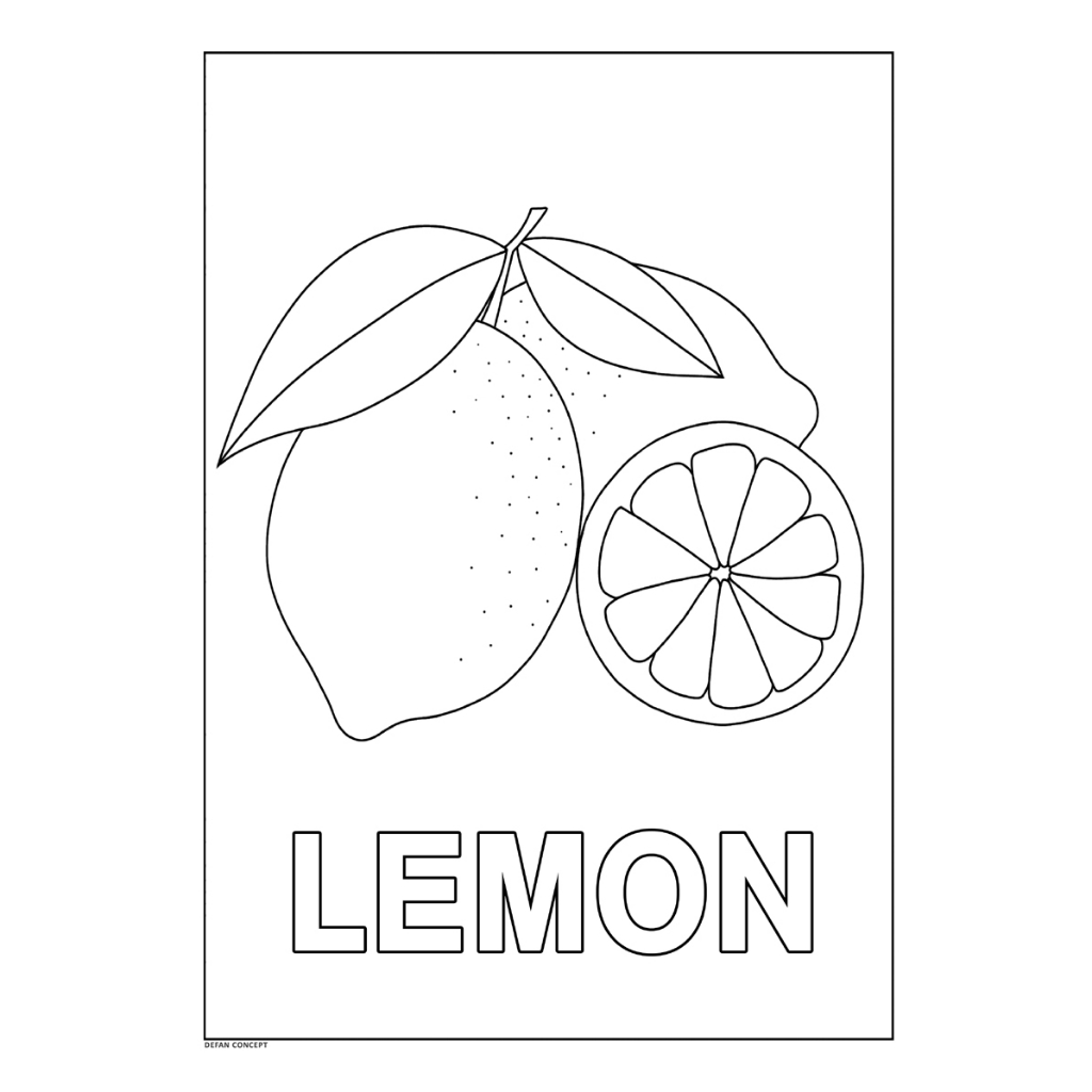 Jual Kertas Mewarnai A3 Best Produk Seller - Mewarnai Sketsa Buah ...