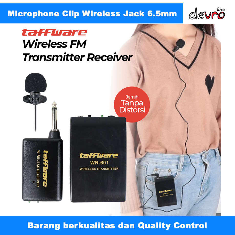 Jual Microphone Clip Wireless Transmitter dan Receiver - Mikrofon Tanpa ...