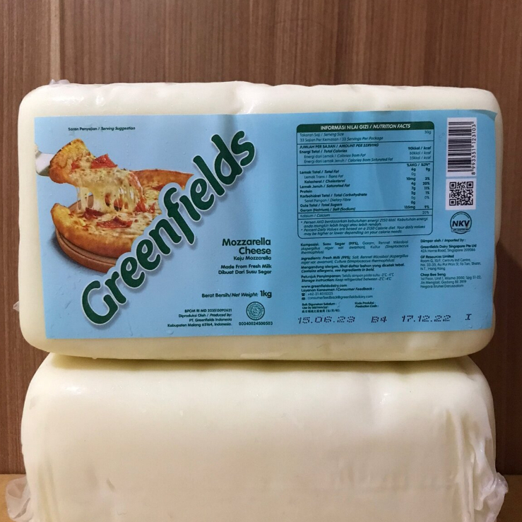 Jual Greenfields Keju Mozzarella Mozzarella Cheese 1 Kg | Shopee Indonesia