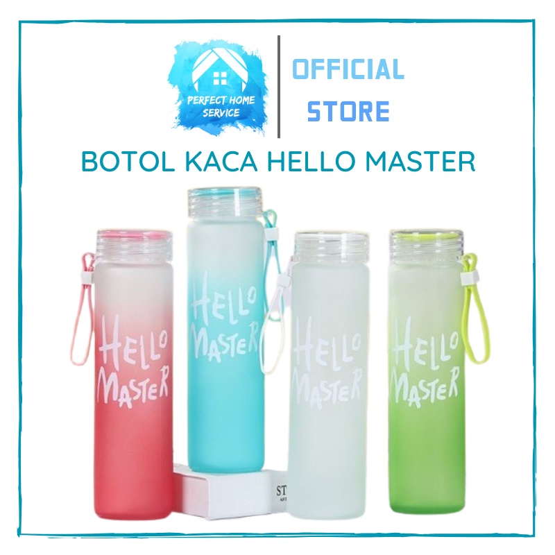 Jual BOTOL MINUM KACA HELLO MASTER 450 ML HIGH QUALITY [PERFECTHOME ...