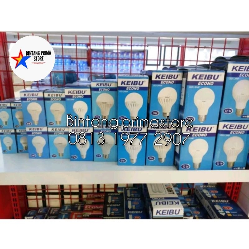 Jual Lampu LED ECONO 5 Watt / 5W tipe E27 Warna Merah, Biru, Hijau KEIBU | Shopee Indonesia