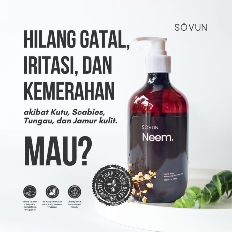 Jual SOVUN SABUN NEEM / SABUN GATAL / SABUN SCABIES | Shopee Indonesia