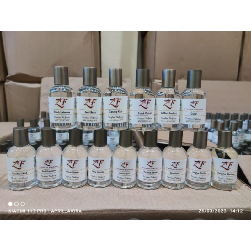 Jual PARFUM ZF PREMIUM 30ML 100 % NON ALKOHOL KEMASAN BARU ADA BARCODE ...