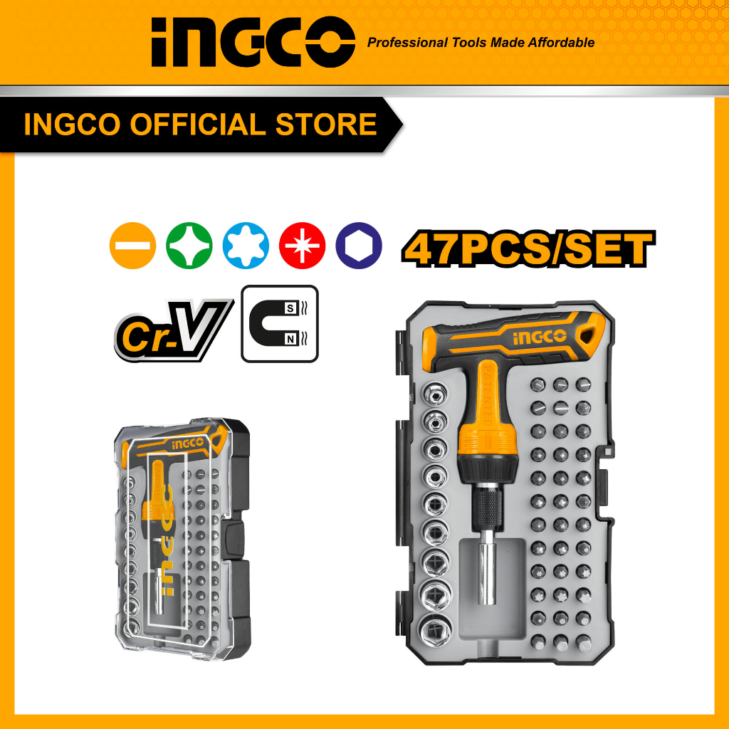 Jual (INGCO) - 47-Pcs T-Handle Wrench Screwdriver Set/ Kunci Obeng T ...