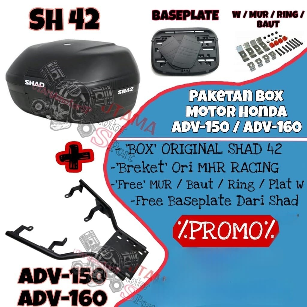 Jual Paketan Box SH42 + Bracket Box All Semua Honda ADV-150 / ADV-160 ...
