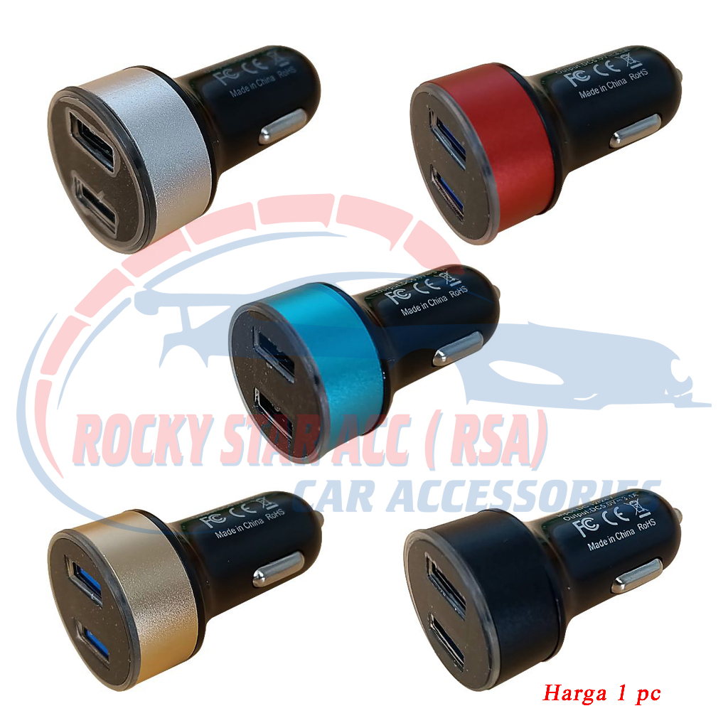 Jual Charger HP di Mobil Digital Colokan Di Motor Pcx Nmax Tipe 3.1A ...