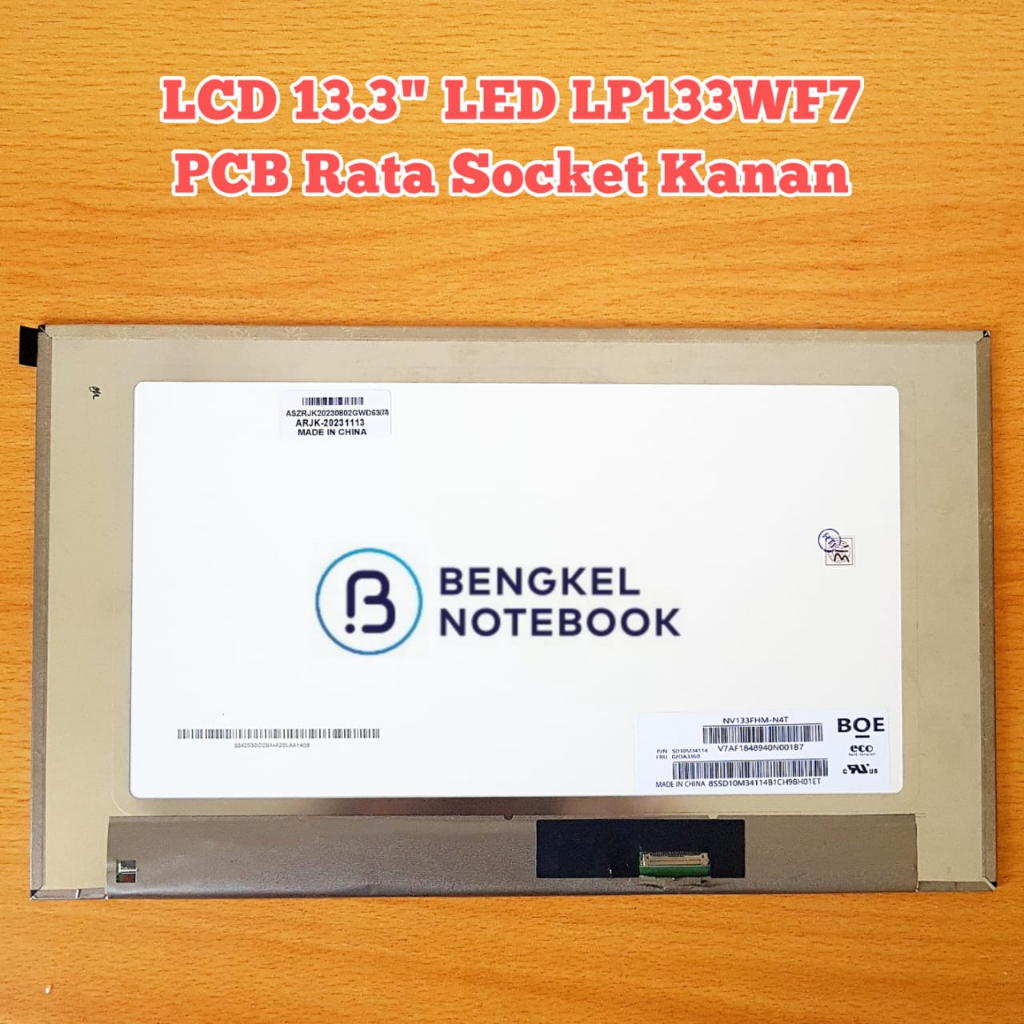 Jual LCD 13.3” LED Slim 30pin Socket Kanan FHD PCB Rata N133HCA-E5A ...