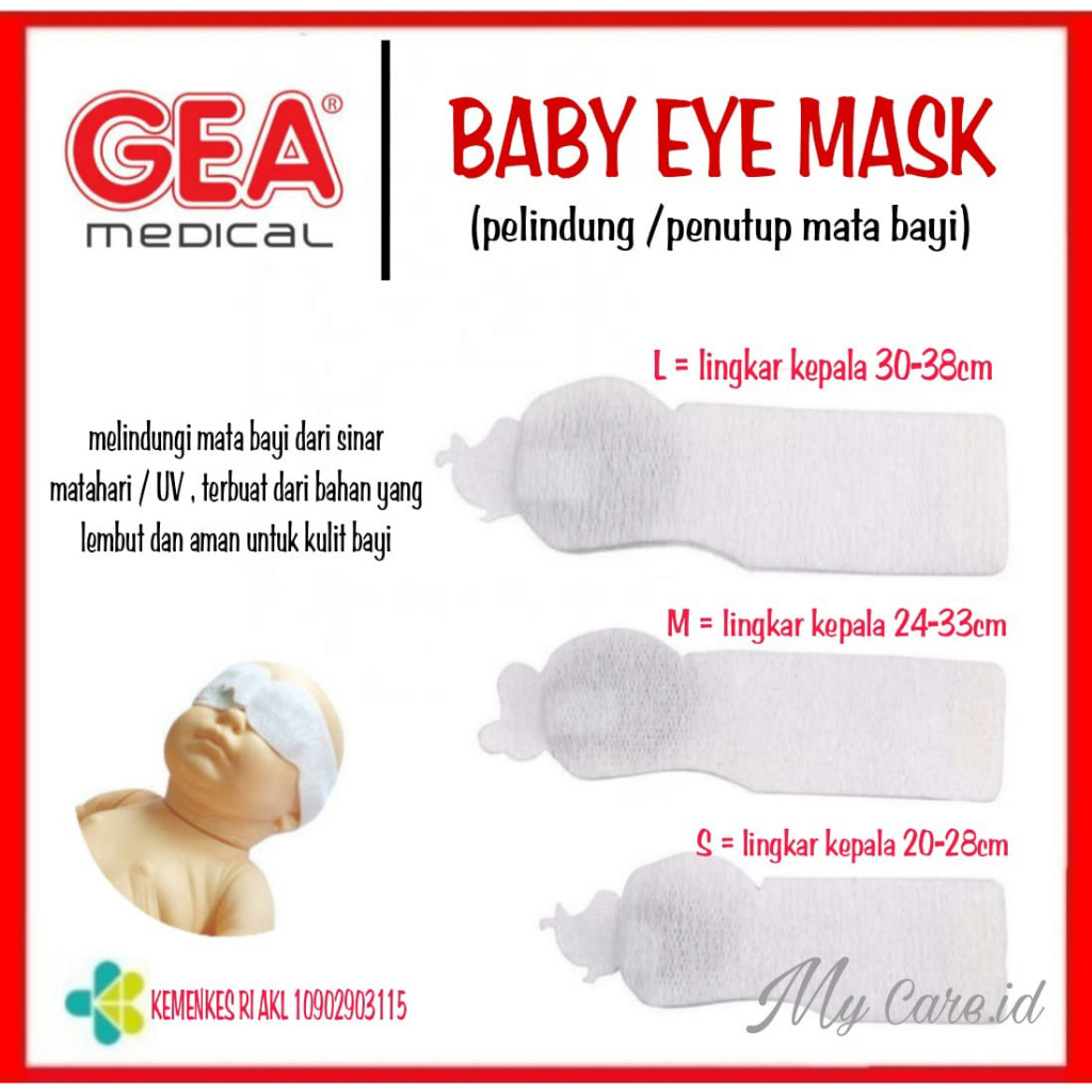 Jual LynCare Penutup Mata Bayi GEA / Baby Eye Mask fototerapy ...