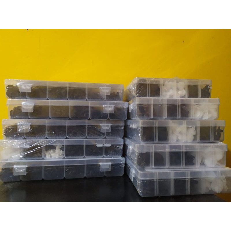 Jual Baut body Motor Mobi', baut rivet plastik - Clip 415 Pcs+ Box ...