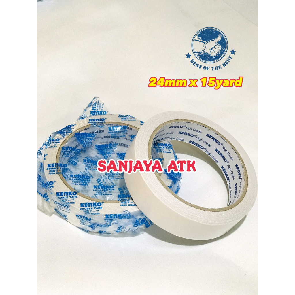 Jual Double Tape 1 inch KENKO Perekat Besar Inch (24mm x 15yard ...