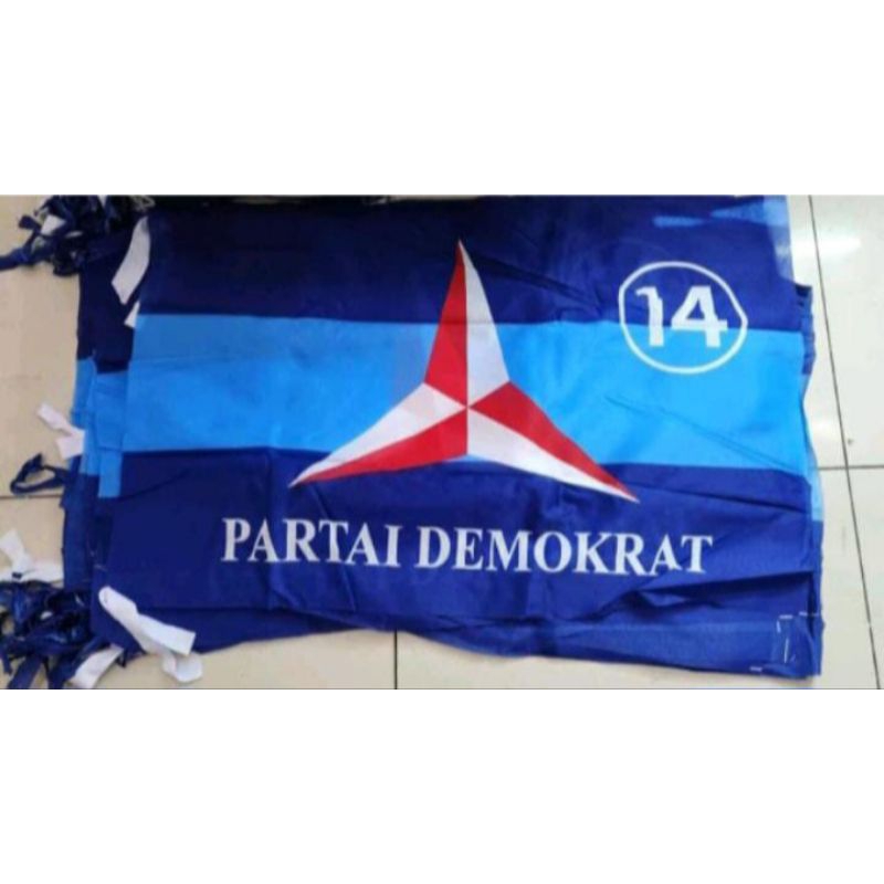 Jual Bendera partai demokrat ukuran 60x90cm paket 1 kodi 20 pcs ...
