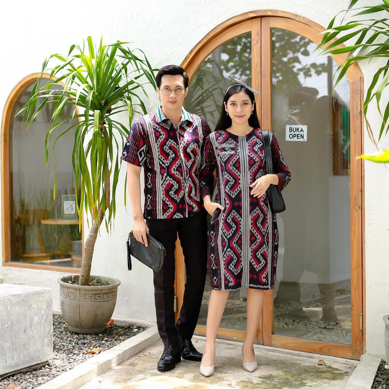 Jual couple tenun baju couple tenun sarimbit tenun BRJ4 | Shopee Indonesia