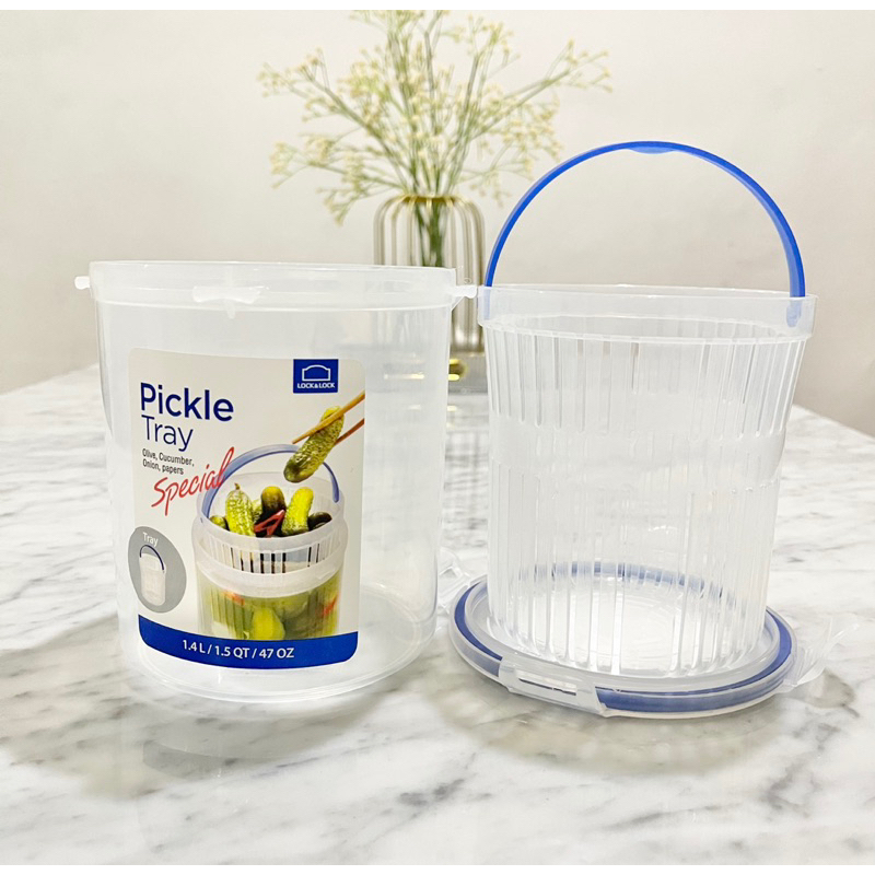 Jual JUAL RUGI Lock n Lock Pickle Tray Toples Bulat 1400ml | Shopee ...