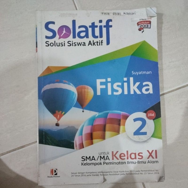 Jual buku solatif peminatan fisika kelas 11 kurikulum 2013 edisi revisi ...
